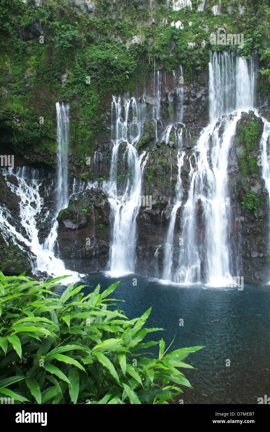 Langvin waterfall on Reunion island, France Stock Photo - Alamy