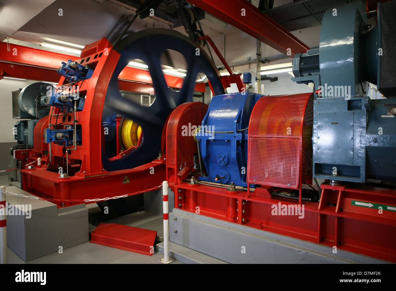 Cable car winding gear in Val d'Isere Savoie France Stock Photo - Alamy