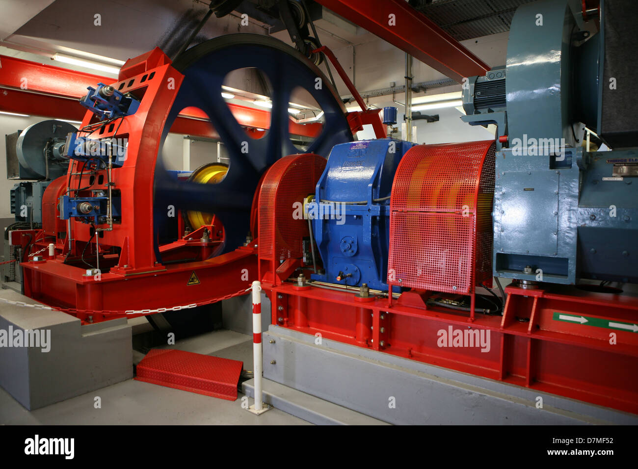Cable car winding gear in Val d'Isere Savoie France Stock Photo - Alamy