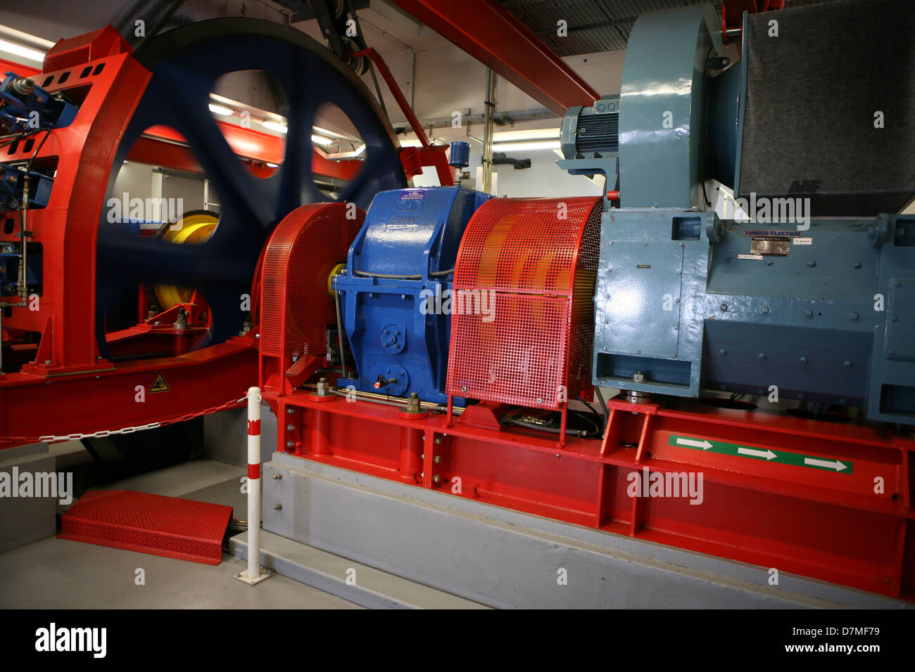 Cable car winding gear in Val d'Isere Savoie France Stock Photo - Alamy