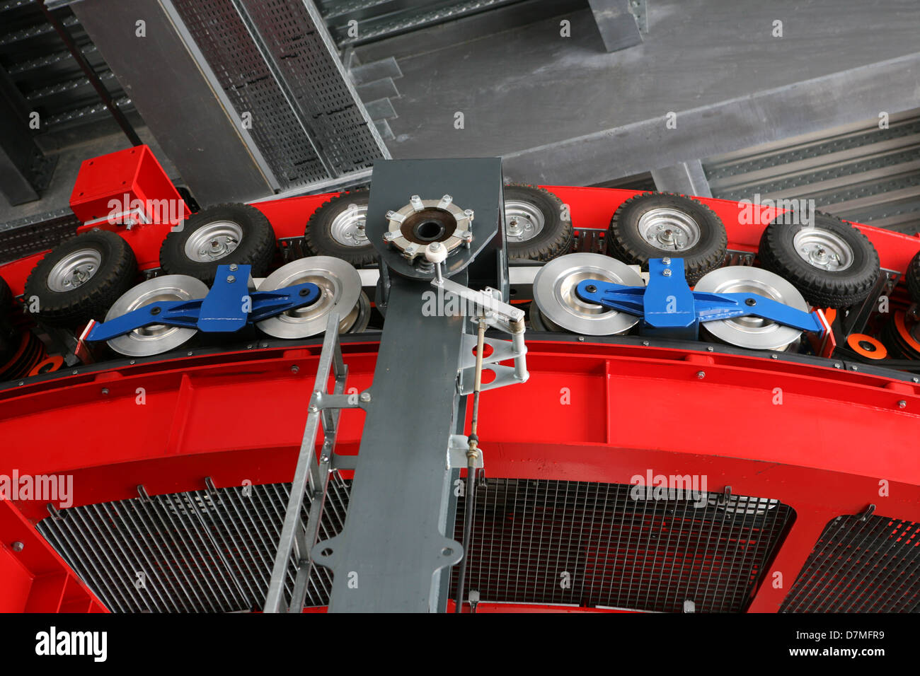 Cable car winding gear in Val d'Isere Savoie France Stock Photo - Alamy