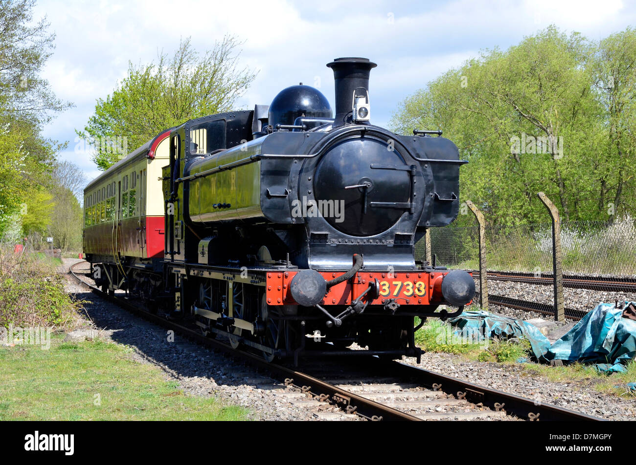 GWR autotrain demonstrated in early 1950's style on demonstration line ...