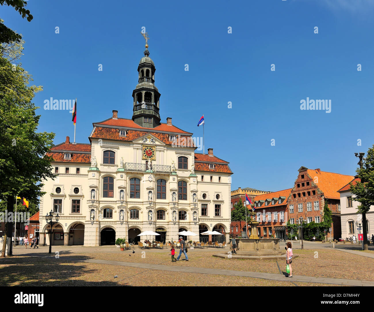 Lüneburg, Luneburg, Lower Saxony, Germany, historical town hall Stock ...