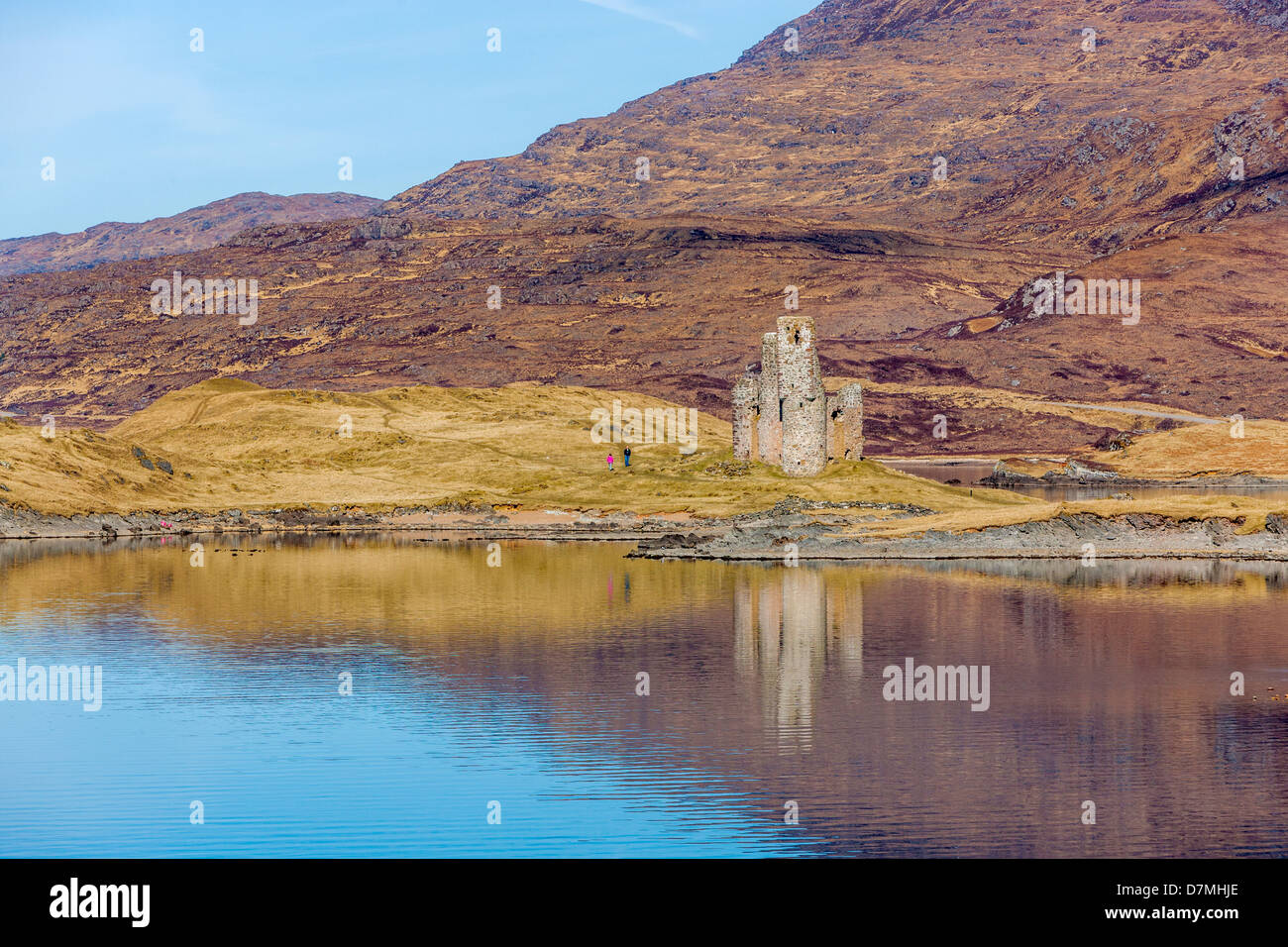 Ardvreck Castle, ruined castle dating from the 16th century, Loch ...