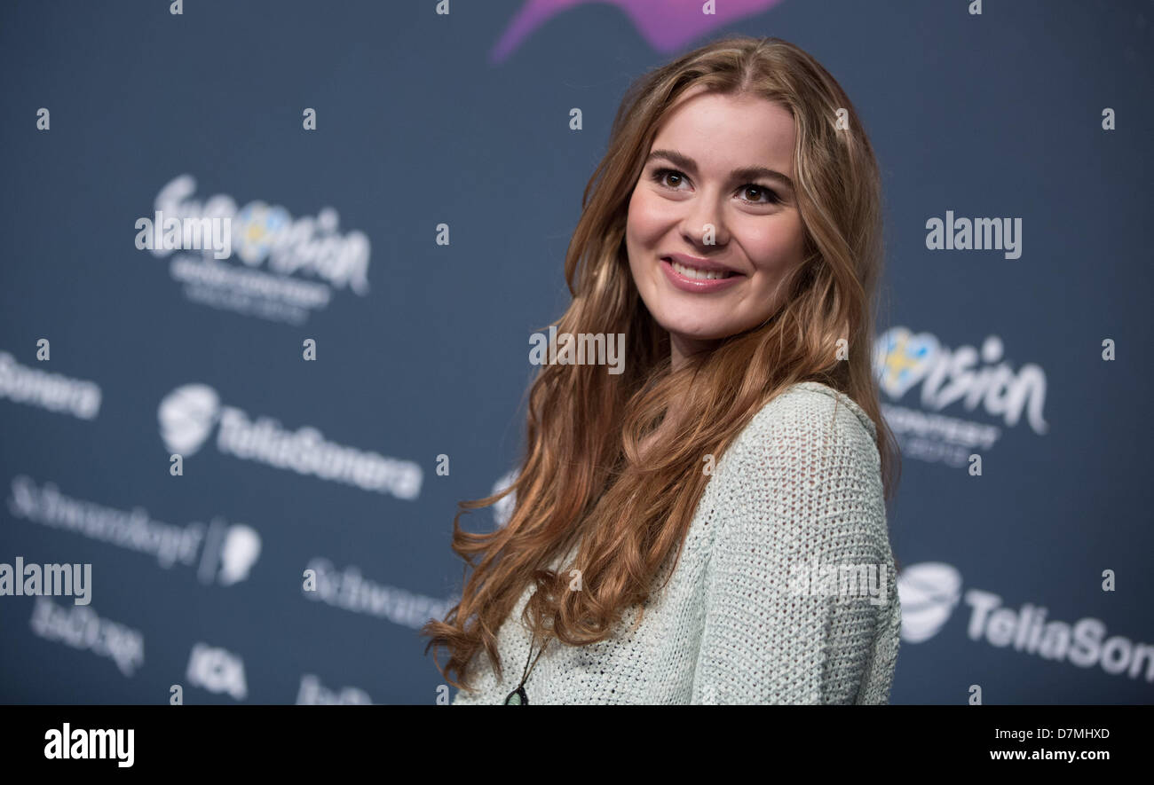 Singer Emmelie de Forest representing Denmark poses during a press ...