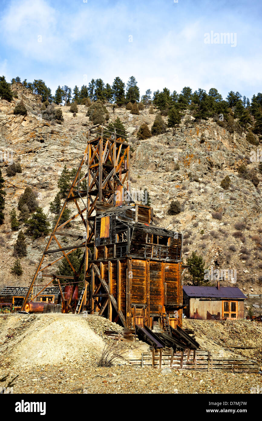 Old, rusted gold mine in the American Rocky Mountains Stock Photo - Alamy