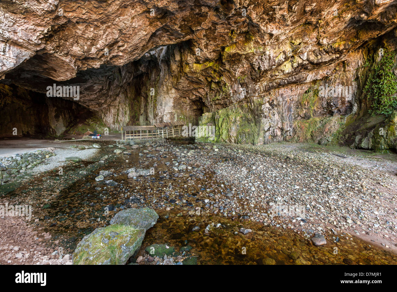 Smoo Cave, a large combined sea cave and freshwater cave, Durness in ...
