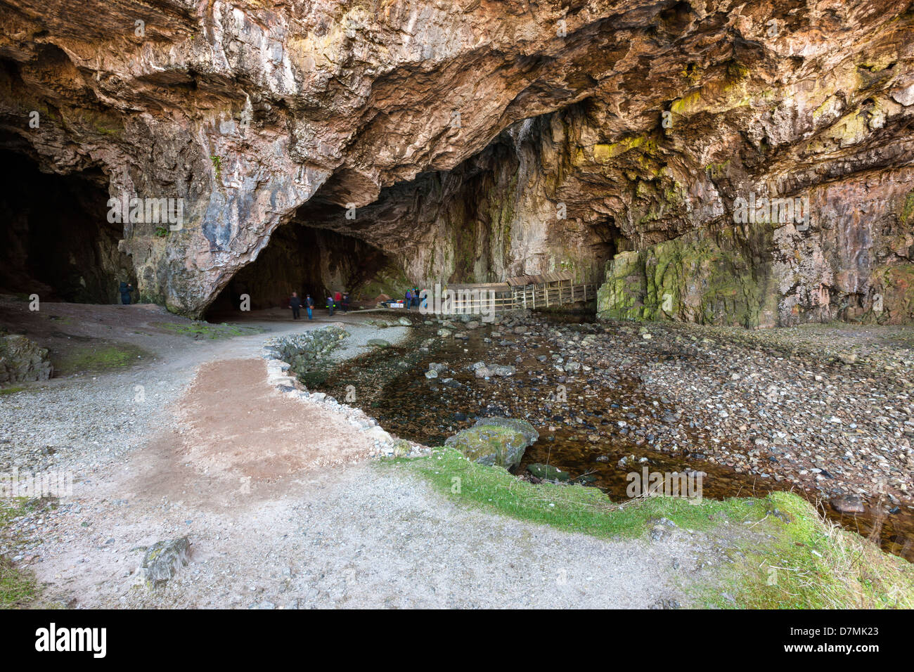 Smoo Cave, a large combined sea cave and freshwater cave, Durness in ...
