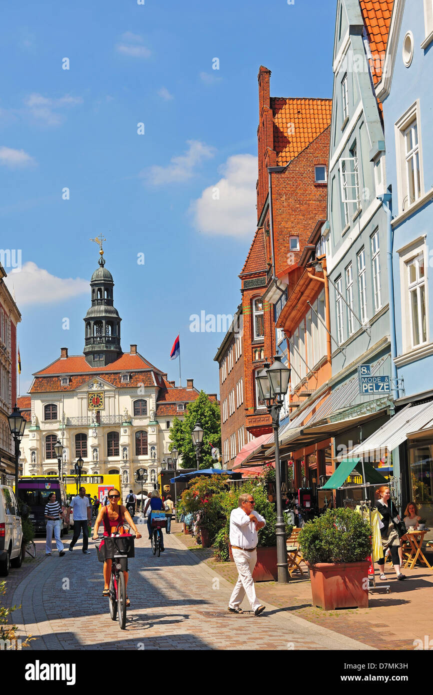 The historic town hall in Lüneburg, Lueneburg, Lower Saxony, Germany ...