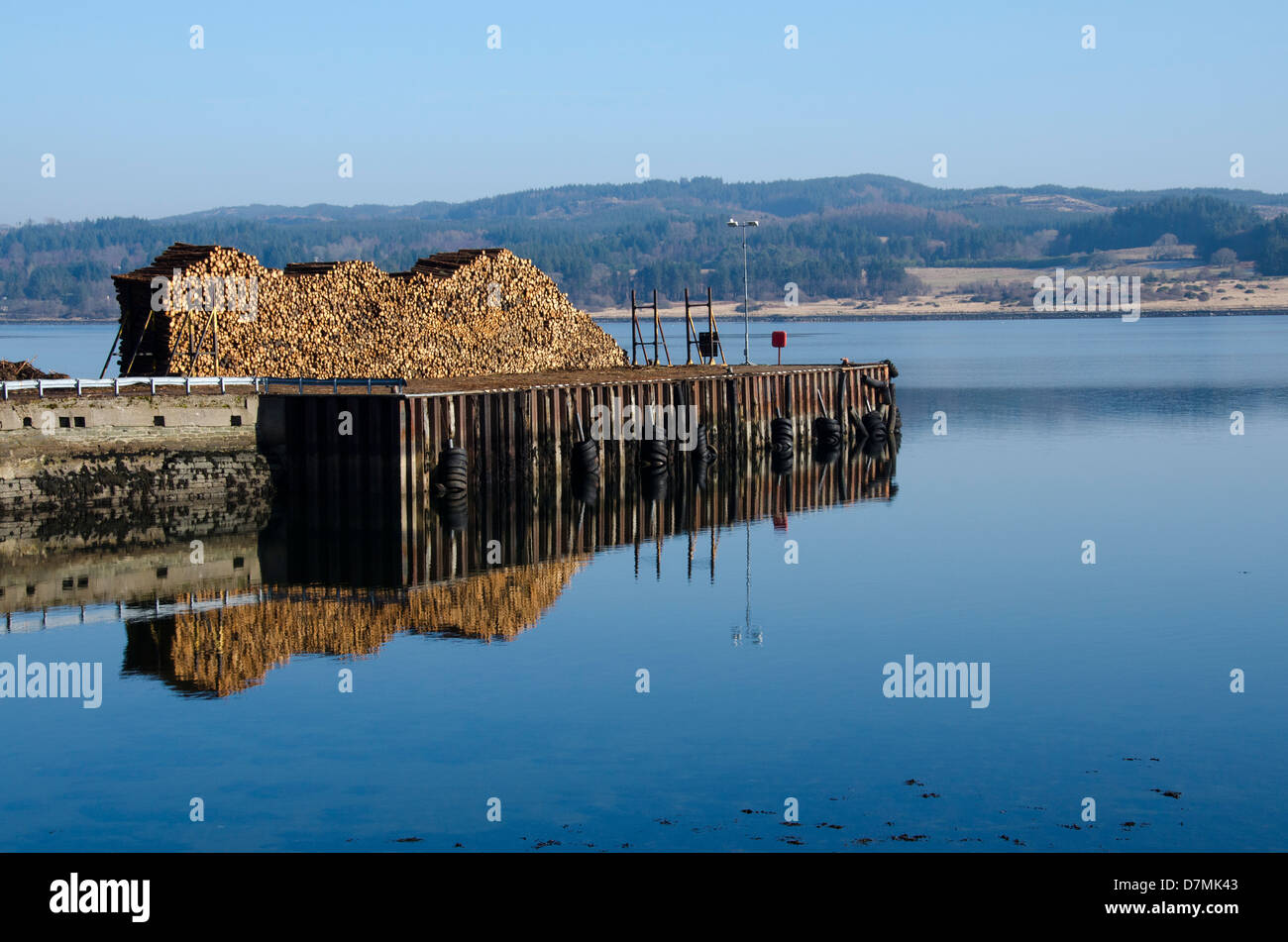 Logs ready for loading Stock Photo - Alamy