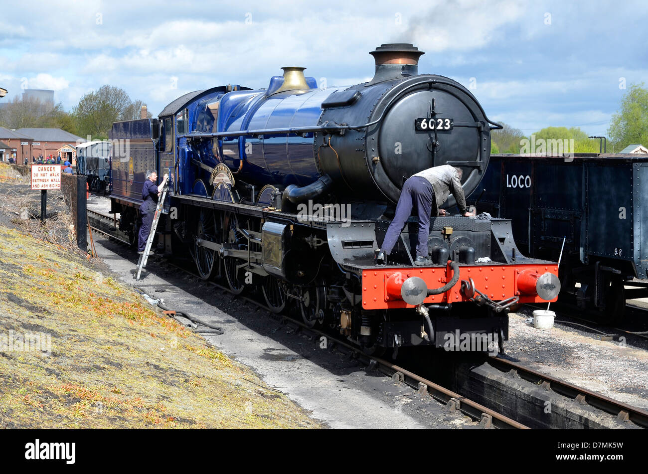 GWR King class engine No. 6023 King Edward II at its home depot, Didcot ...
