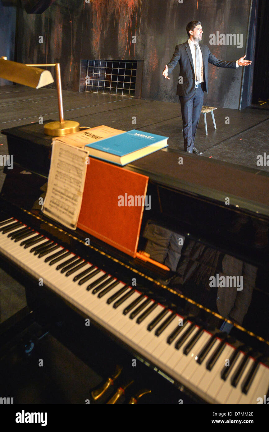 Applicant Nicholas Probst sings during a casting for soloists for the ...