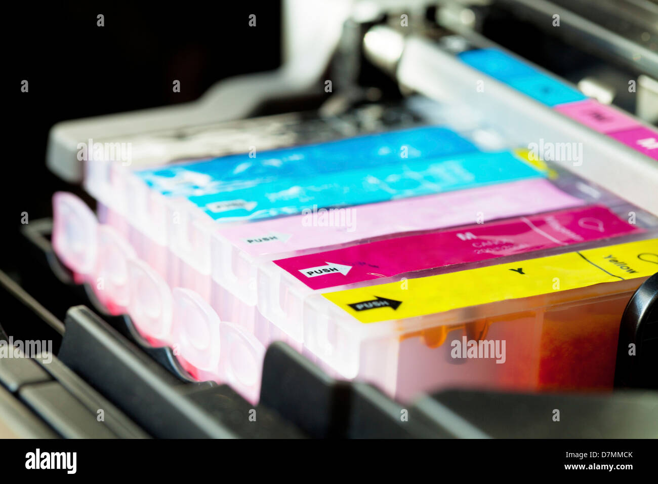Colour printer cartridge Stock Photo - Alamy