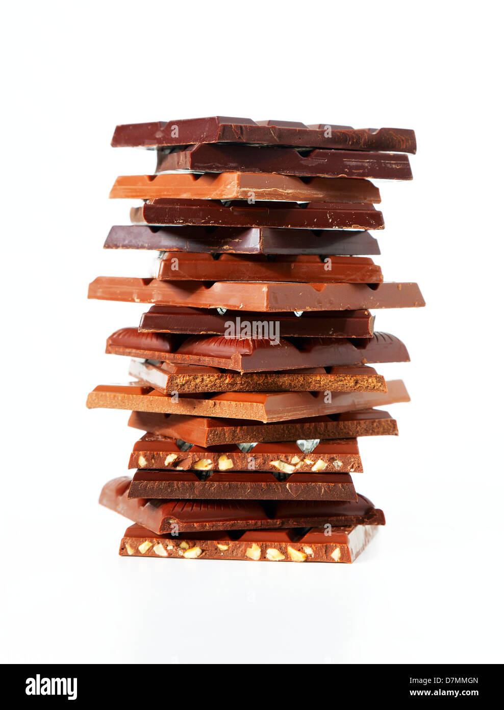 Stack of chocolate Stock Photo - Alamy