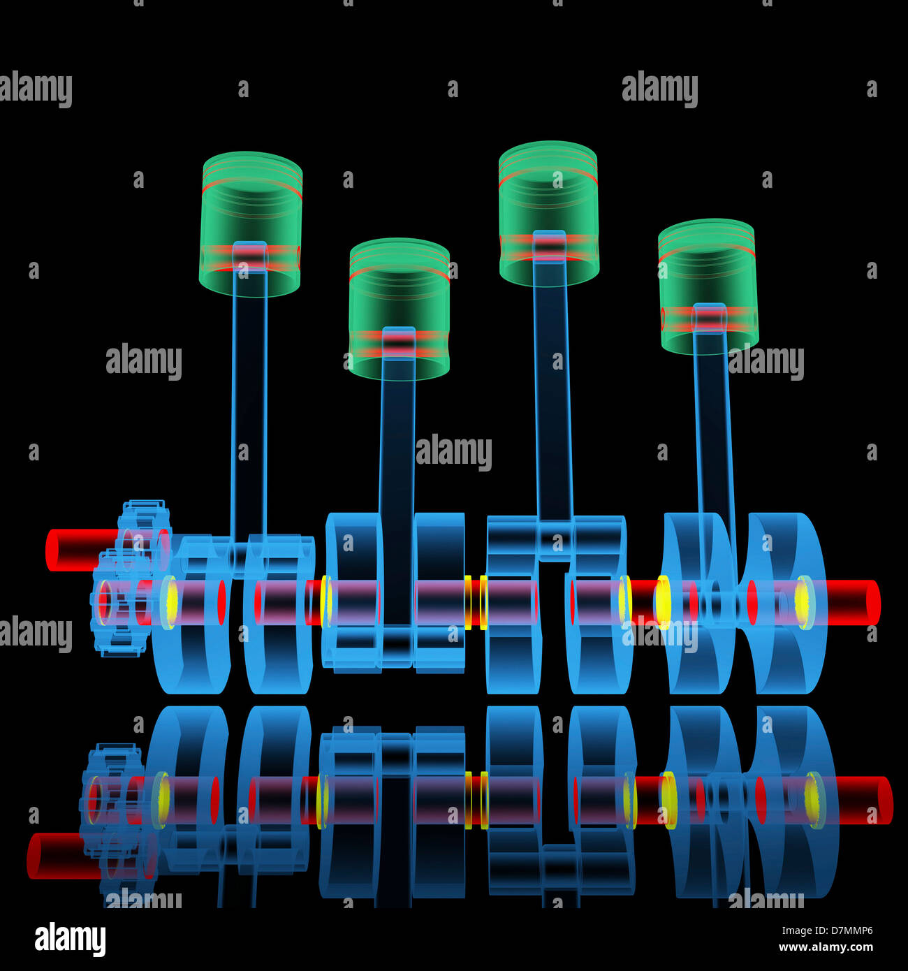 Piston engine, artwork Stock Photo - Alamy