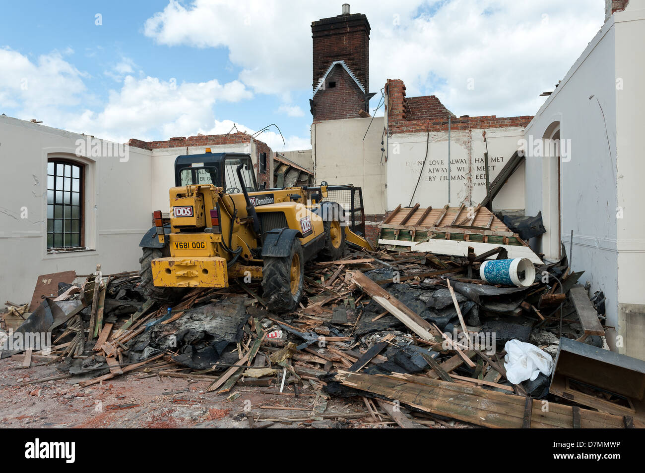 End of an era and religion as inside church is demolished to rubble by ...