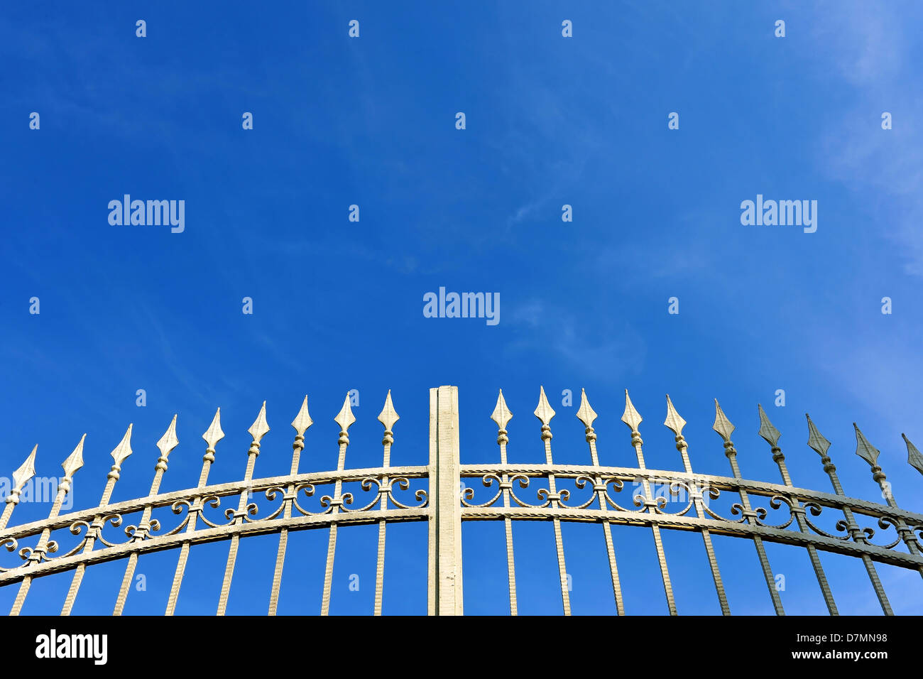 Wrought iron main gate hi-res stock photography and images - Alamy