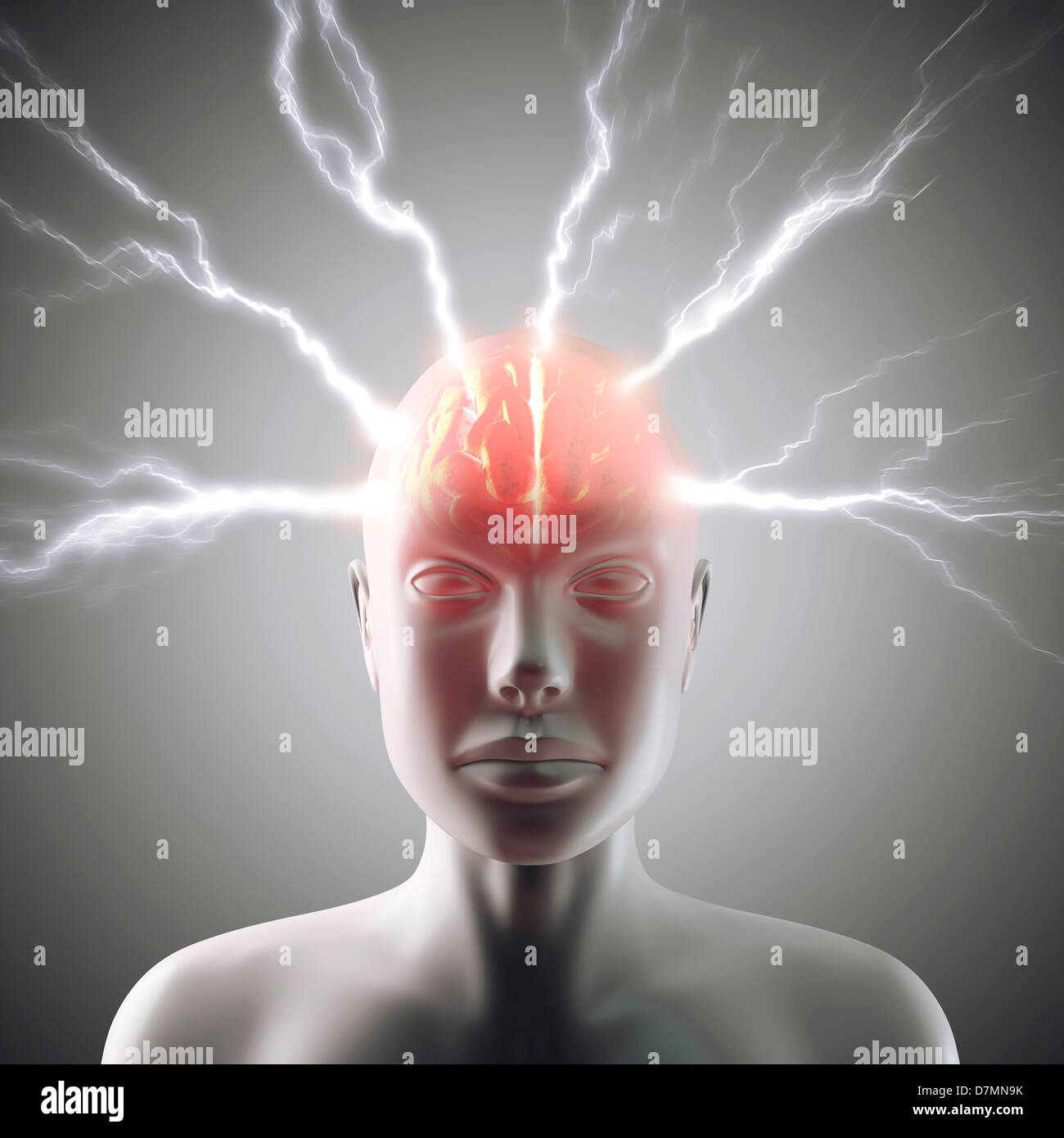Human brain headache stress hi-res stock photography and images - Alamy