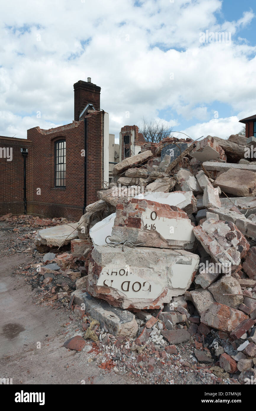 End of an era and religion as inside church is demolished to rubble by ...