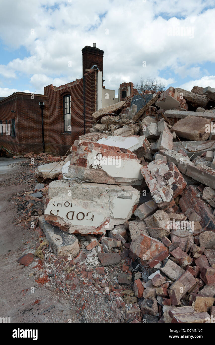 End of an era and religion as inside church is demolished to rubble by ...