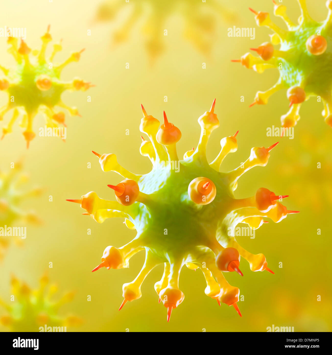 Virus particles, artwork Stock Photo - Alamy