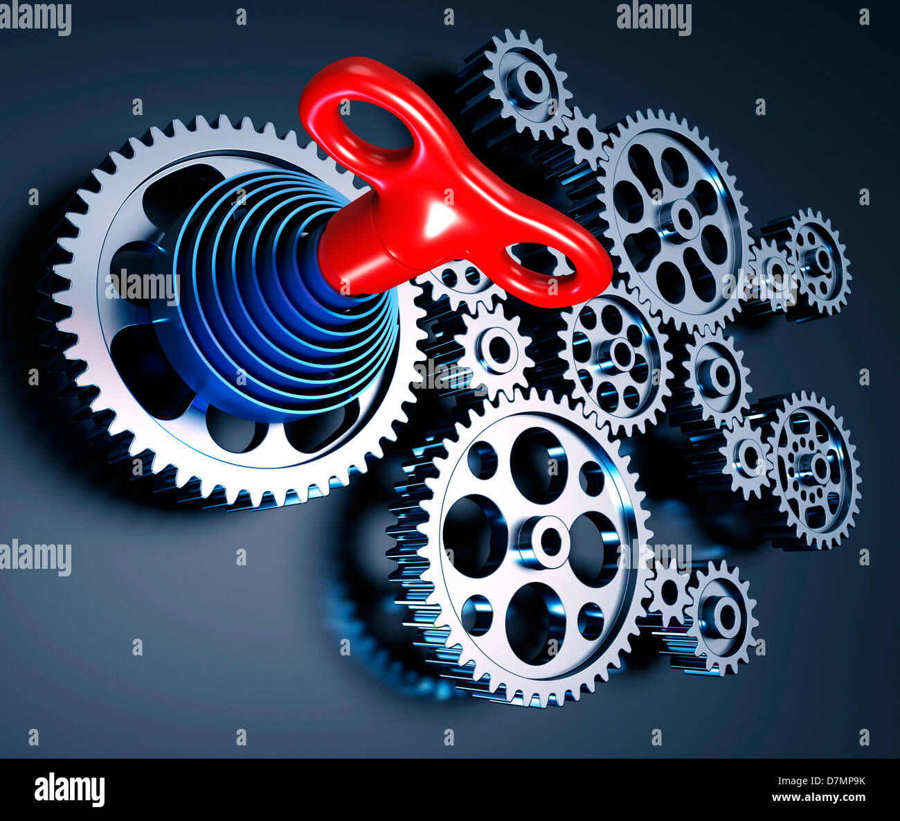 Clockwork machine, artwork Stock Photo - Alamy