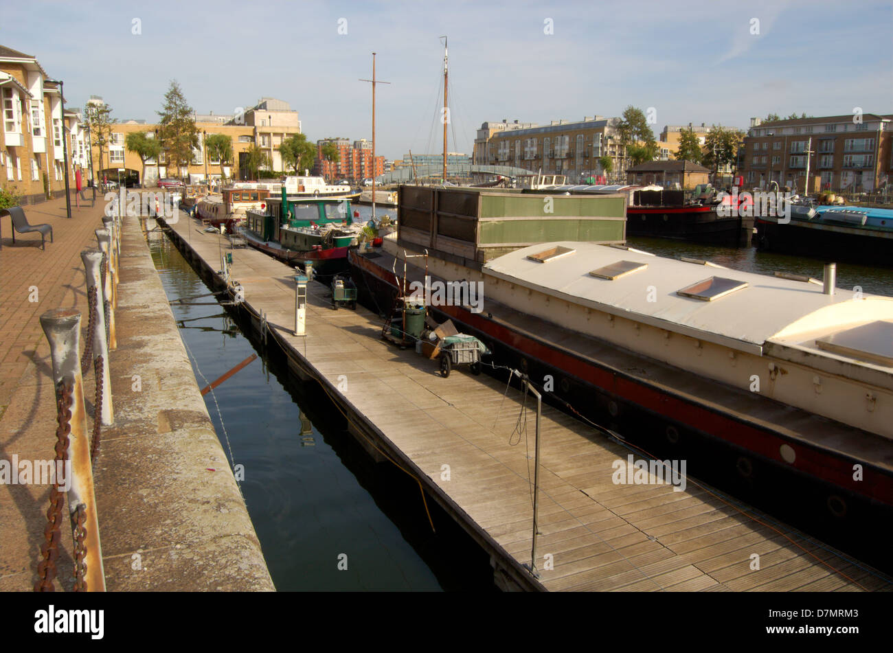 Boats in Greenland Dock in London, England Stock Photo - Alamy