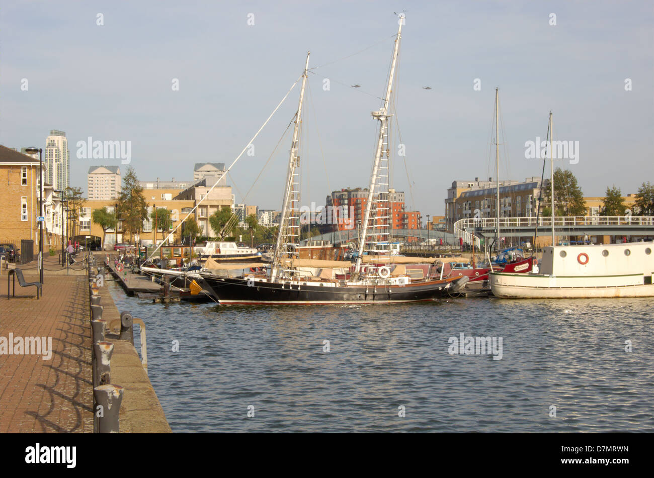 Boats in Greenland Dock in London, England Stock Photo - Alamy