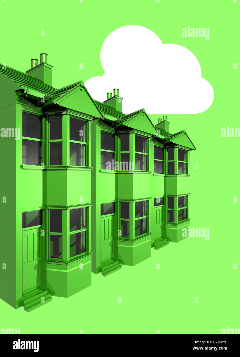 Green housing, conceptual artwork Stock Photo - Alamy