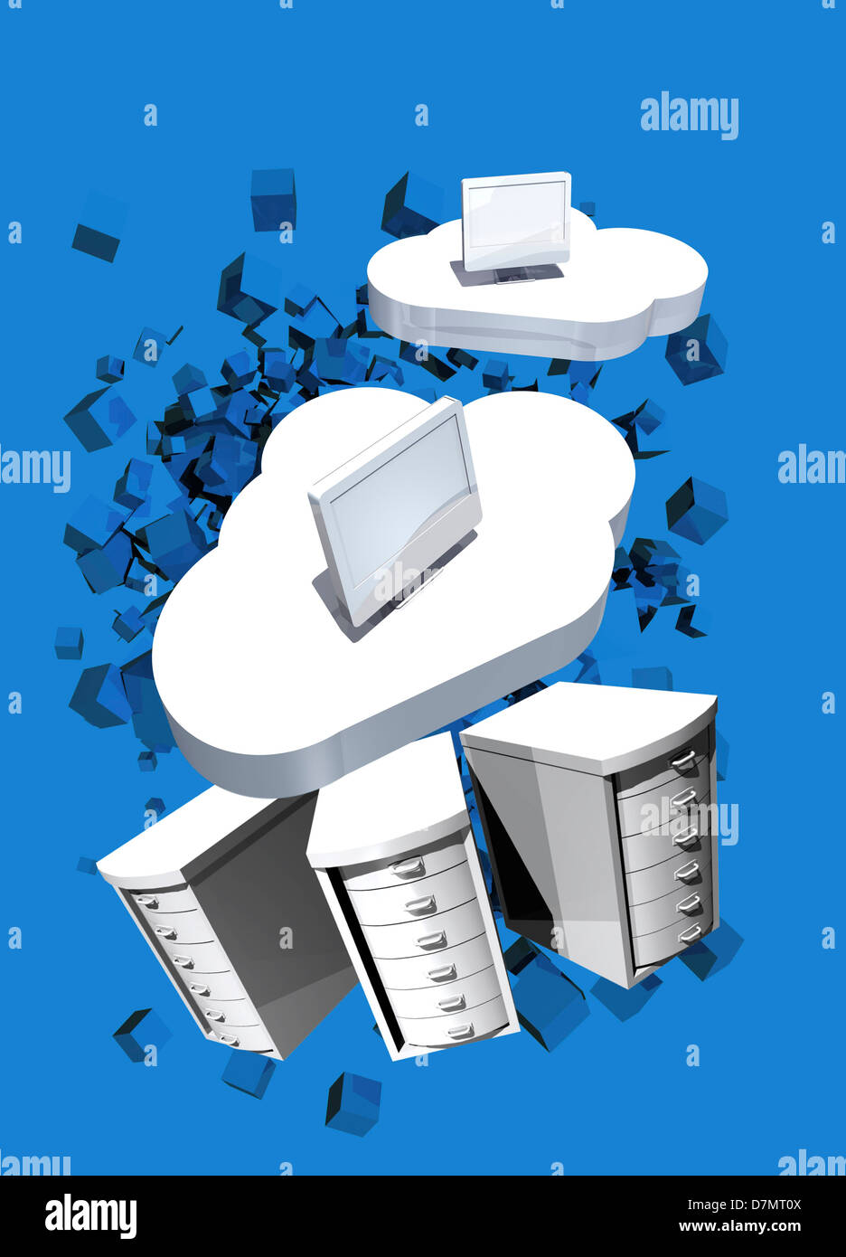 Cloud computing, conceptual artwork Stock Photo - Alamy