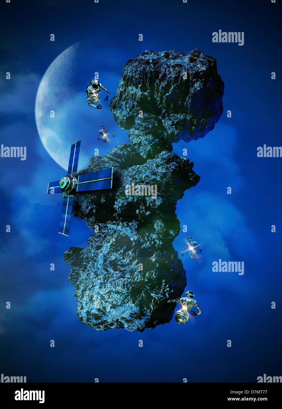 Asteroid mining, artwork Stock Photo - Alamy
