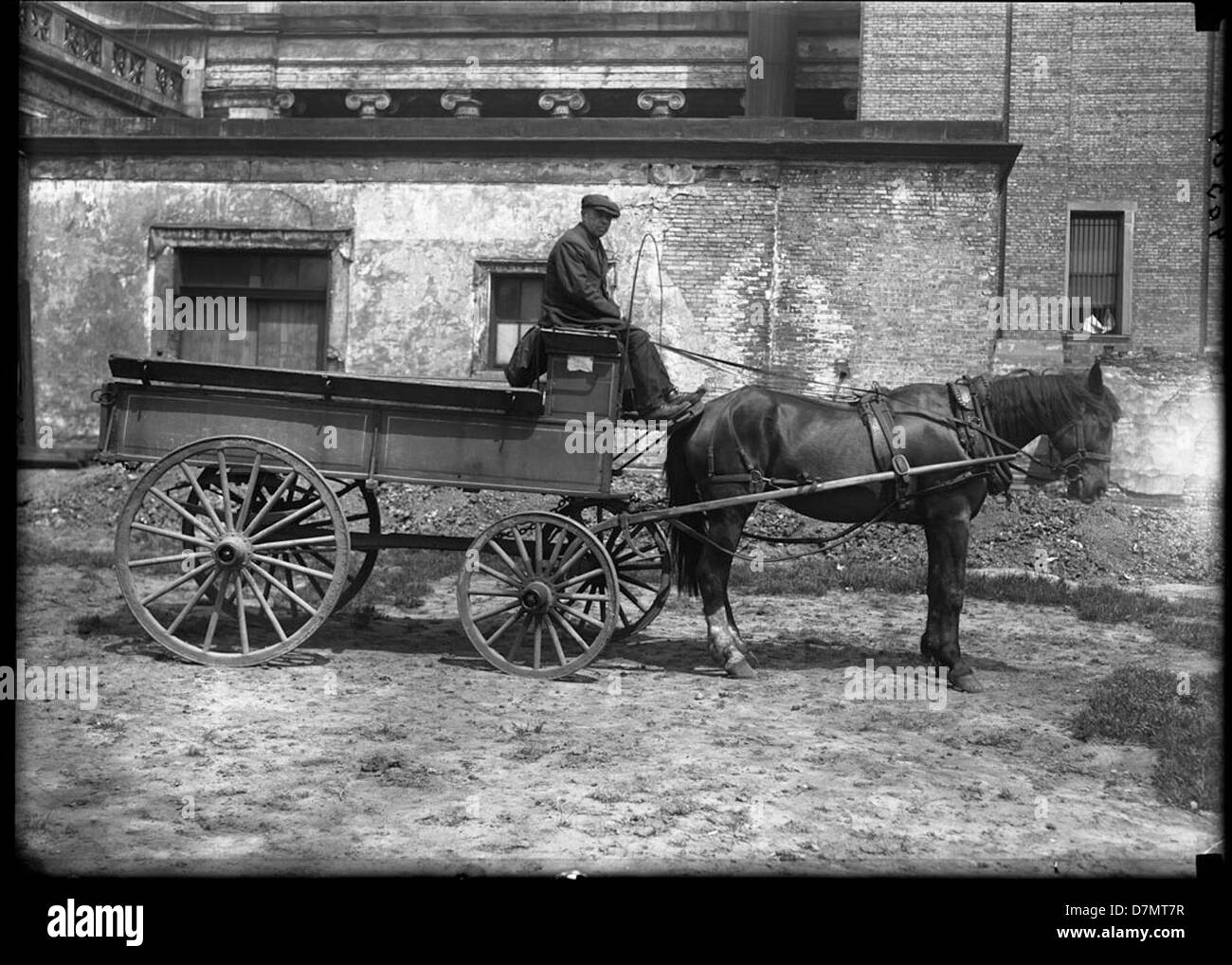 Old man sitting on wagon hi-res stock photography and images - Alamy