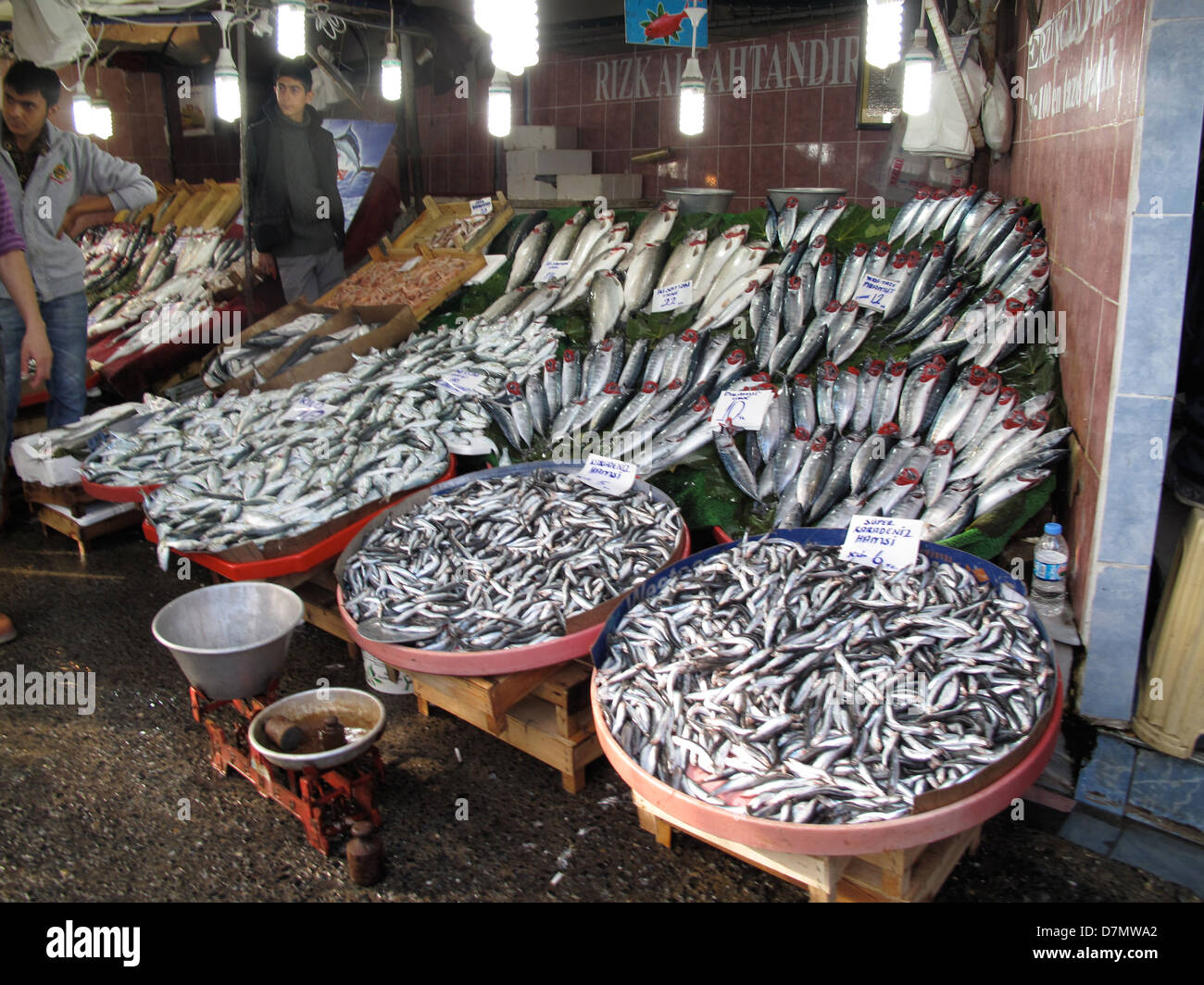 Istanbul Turkey, Fish market Stock Photo - Alamy