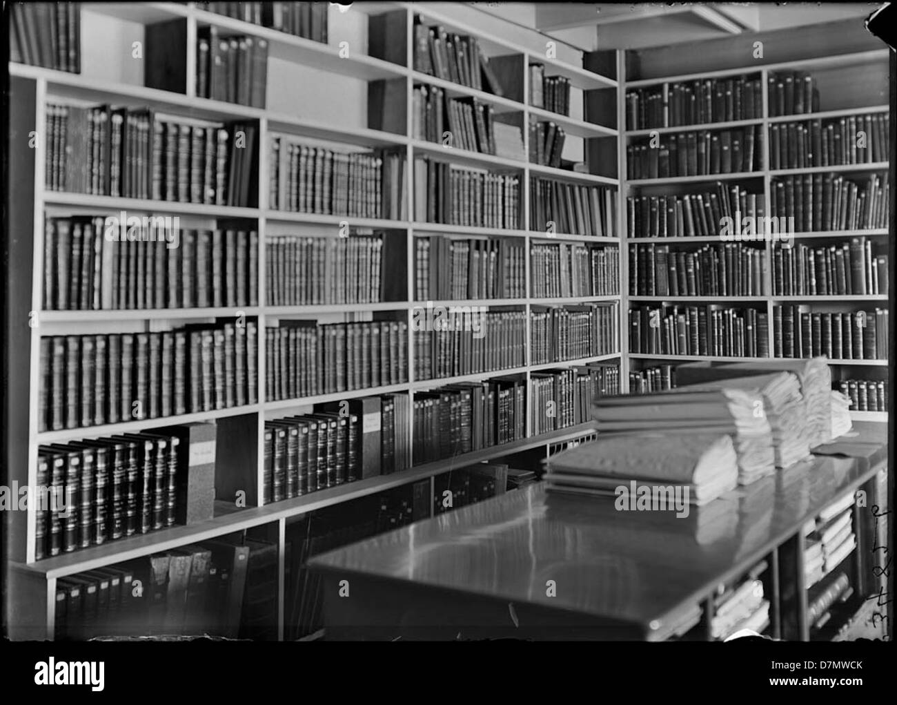 The botany library at the natural history museum Black and White Stock ...
