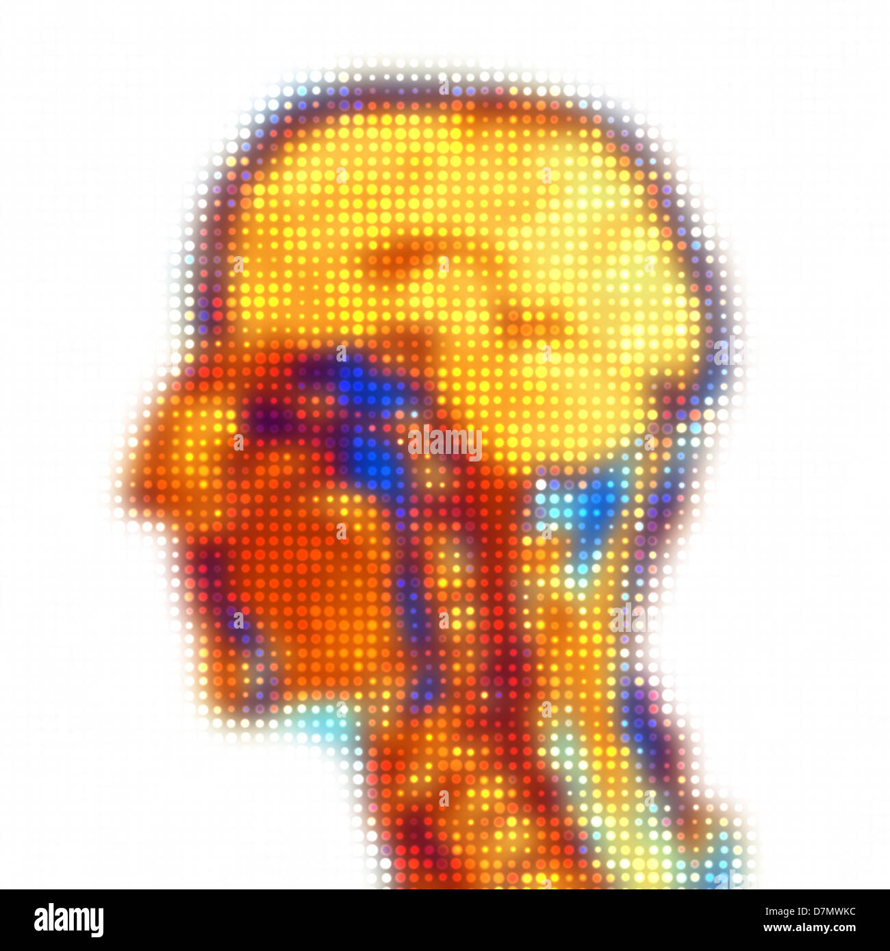 Human head MRI dot matrix, artwork Stock Photo - Alamy