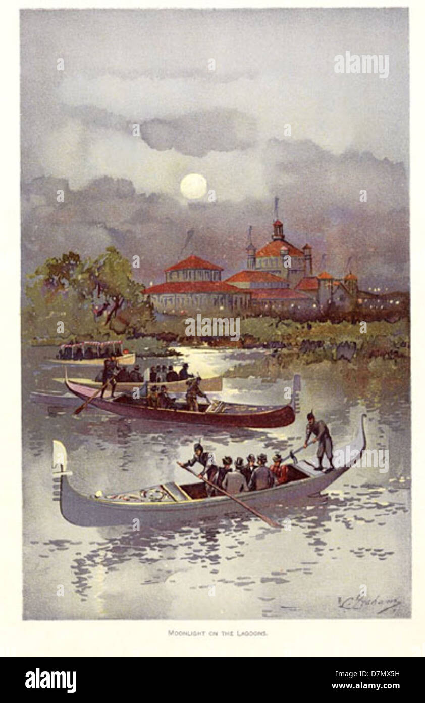 'Moonlight on the Lagoons' (1893) by Charles S. Graham captures the ...