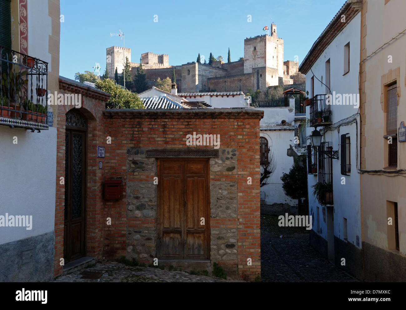 Typical street of granada hi-res stock photography and images - Alamy