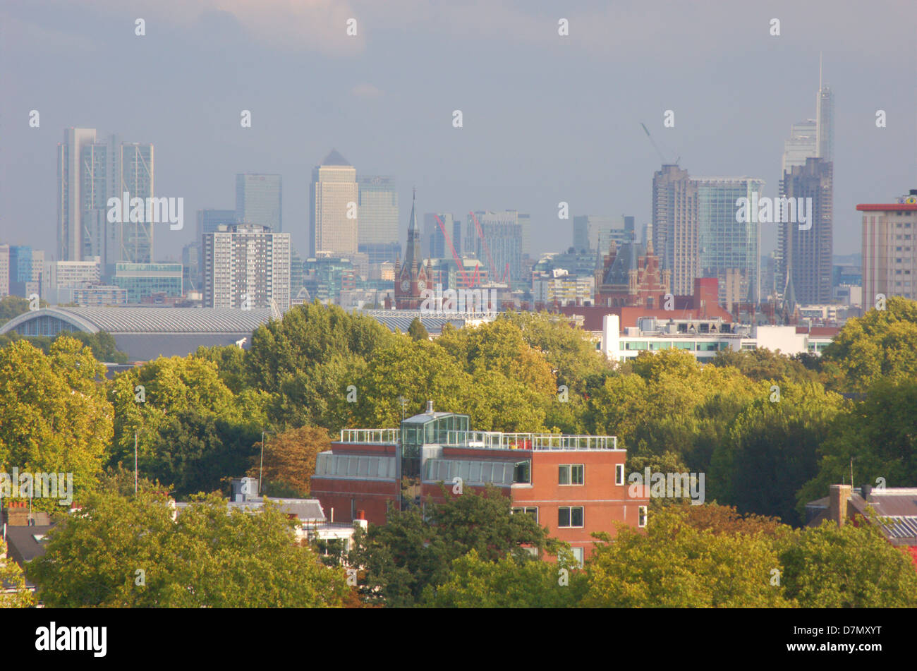 Skyline from Primrose Hill in London, England Stock Photo - Alamy
