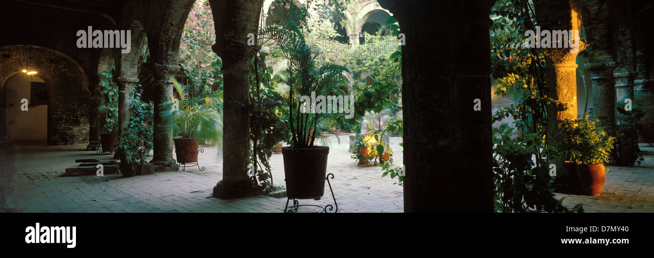 Interior courtyard of La Popa, the monastery overlooking Cartagena ...