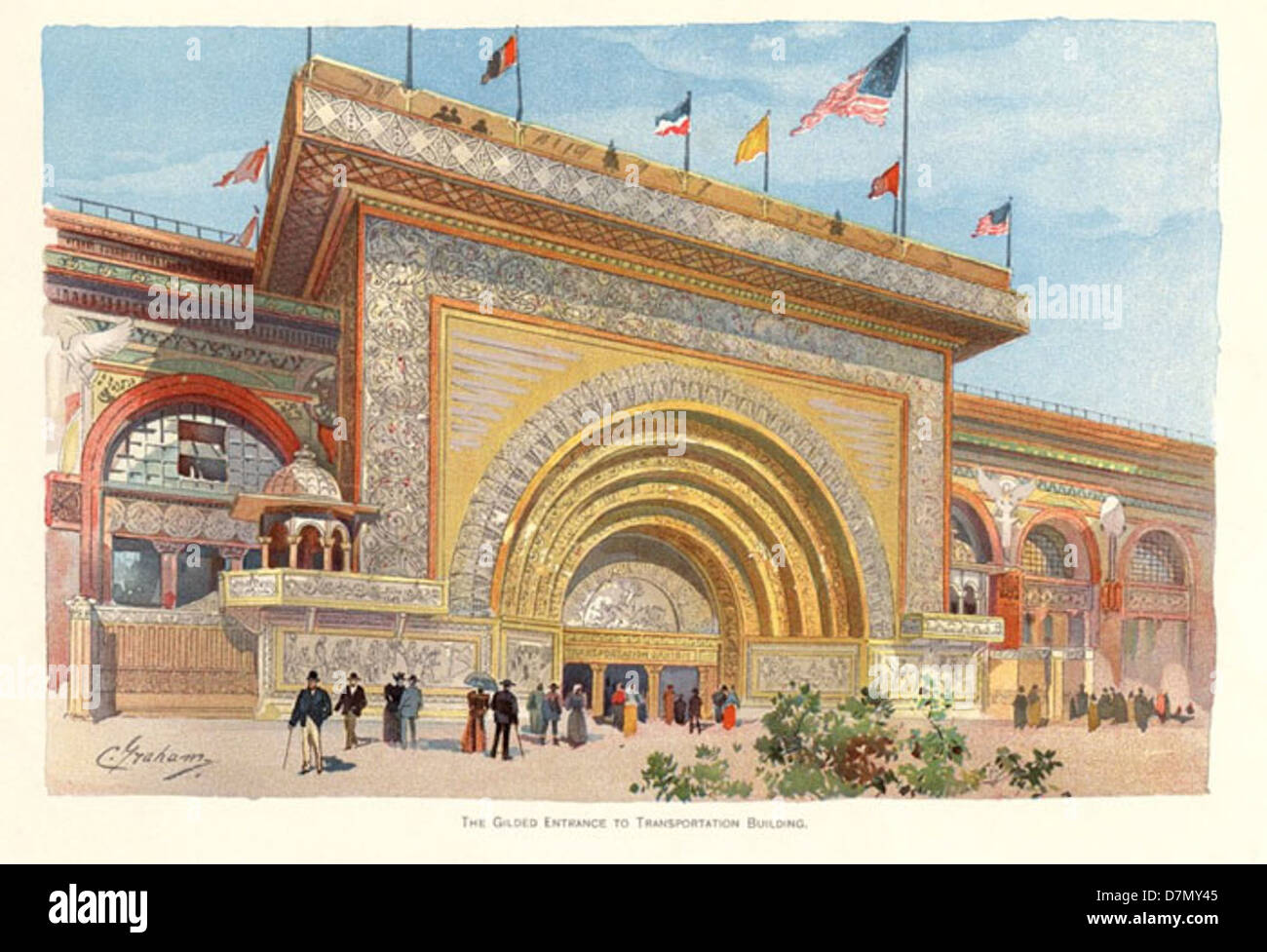 This photograph from the 1893 Chicago World's Fair shows the gilded ...