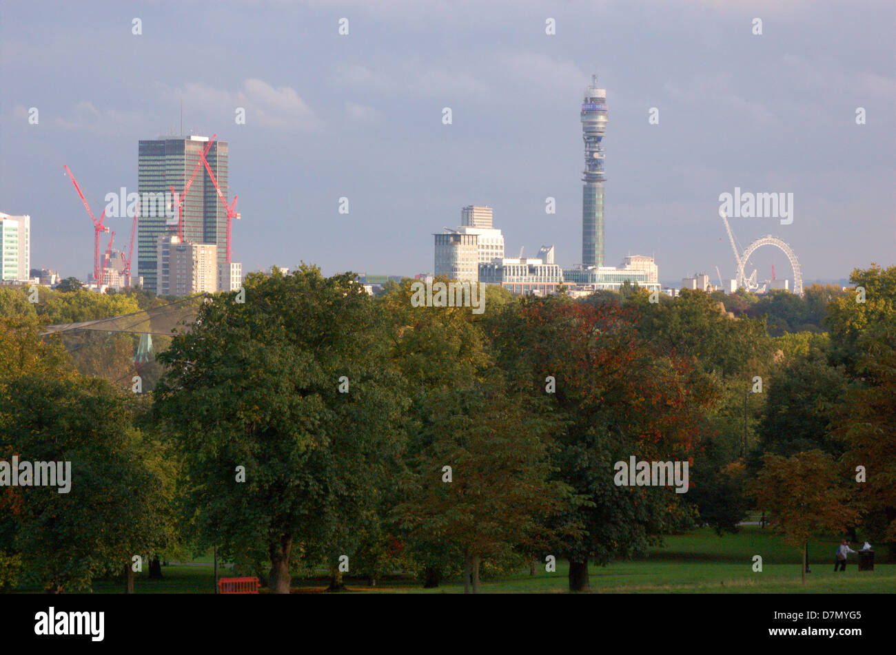 Skyline from Primrose Hill in London, England Stock Photo - Alamy