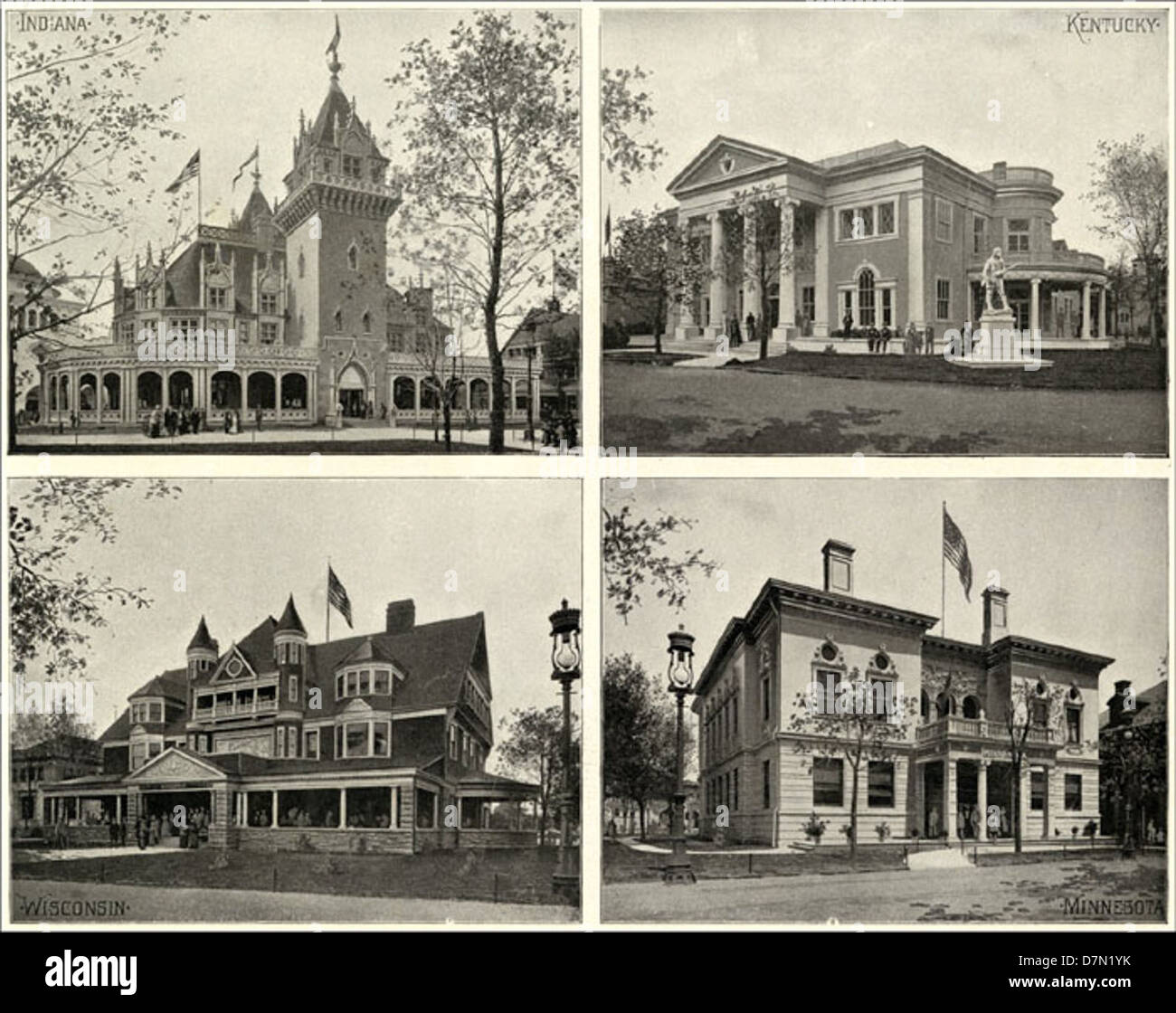 A view of the State Buildings at the 1893 World's Columbian Exposition ...