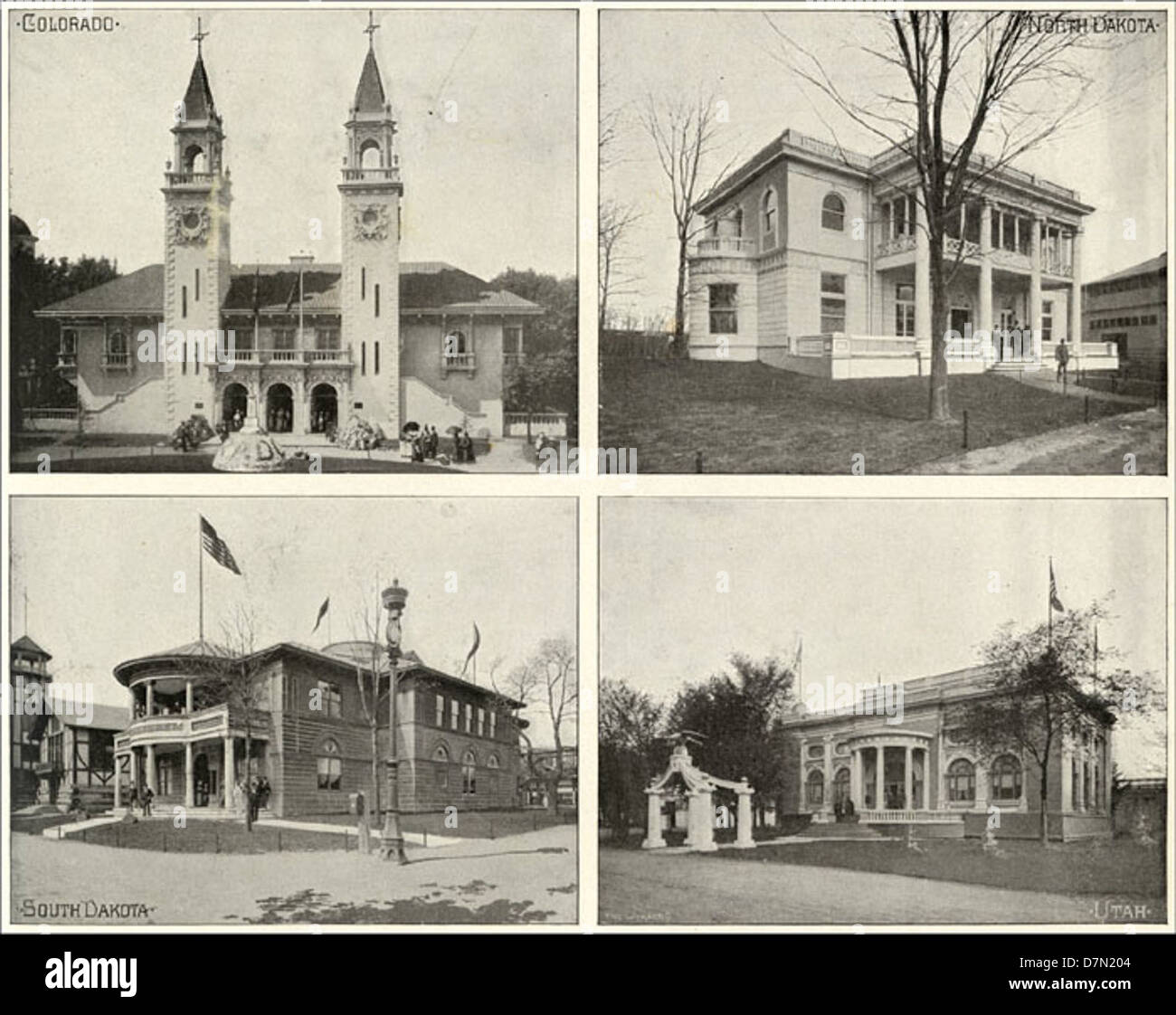 The State Buildings at the 1893 Chicago World's Columbian Exposition ...