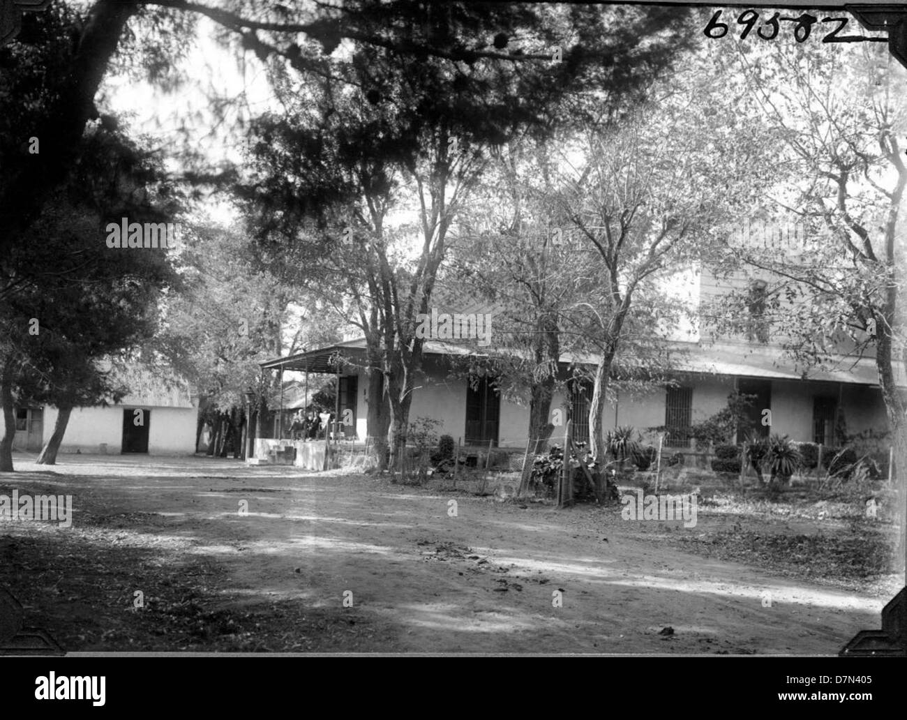 The Estancia Blanco ranch house is depicted during the paleontological ...