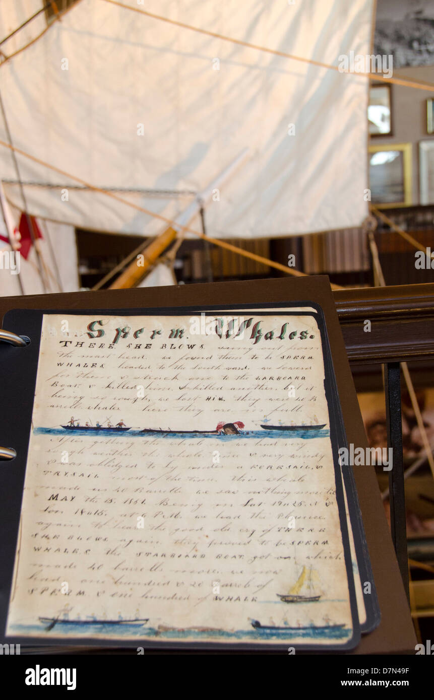 Massachusetts, New Bedford. New Bedford Whaling Museum, whaling log ...