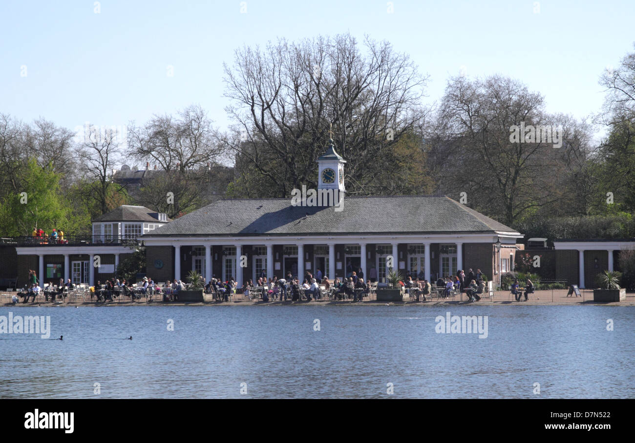 Lido Cafe Bar on The Serpentine Hyde Park London Stock Photo - Alamy