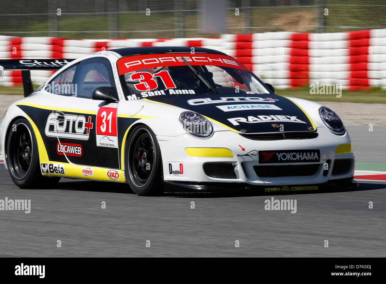 Porsche GT3 Cup Challenge Brazil at Montmelo, Spain 12th April 2013 ...
