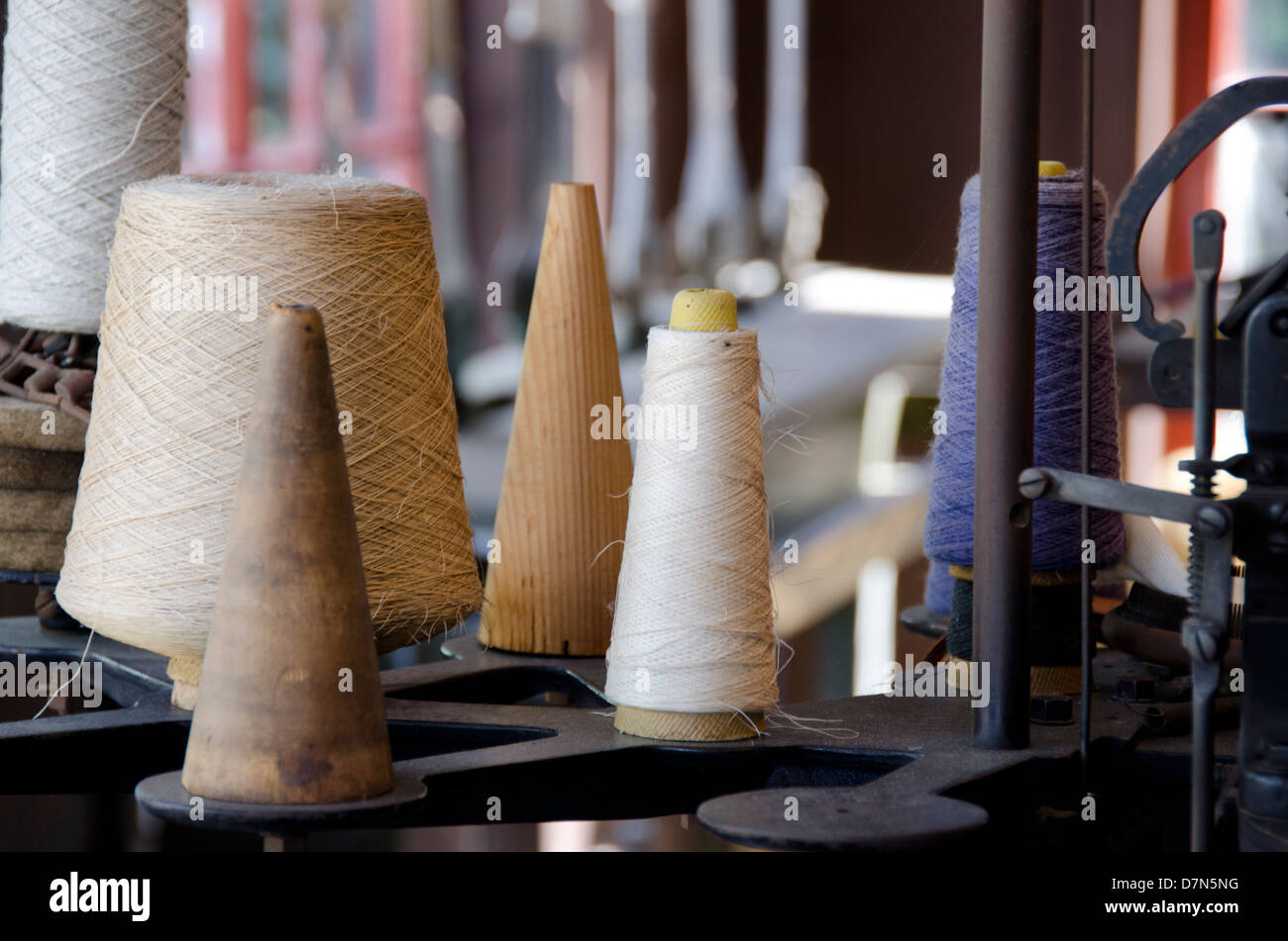 Michigan, Wyandotte. Greenfield Village. Weaving textile shop. National ...