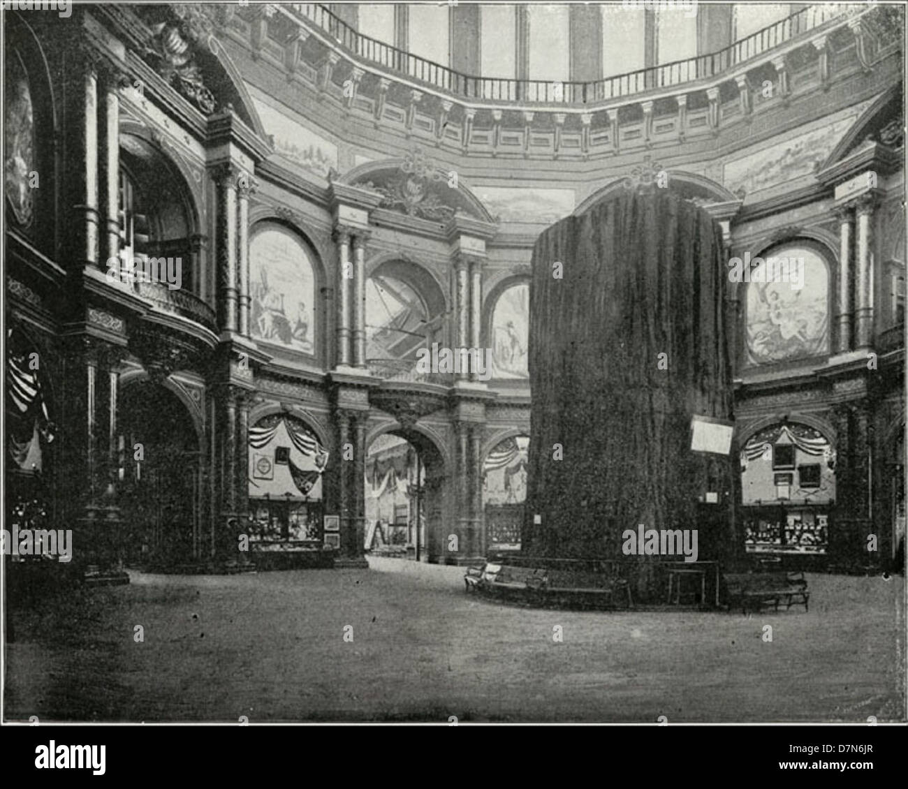 An interior view of the United States Government Building at the 1893 ...