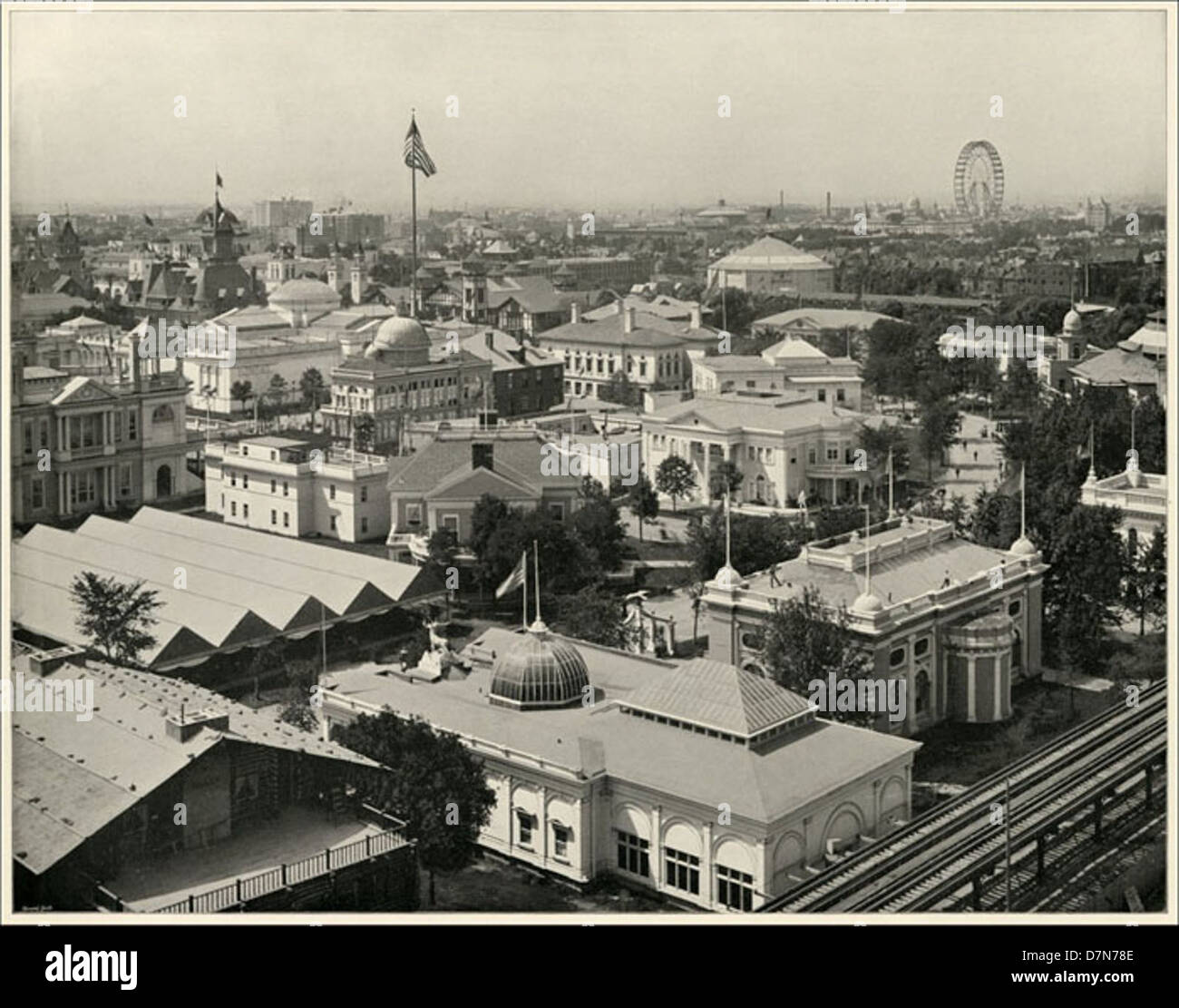 A panoramic view of the State Buildings at the 1893 Chicago World's ...